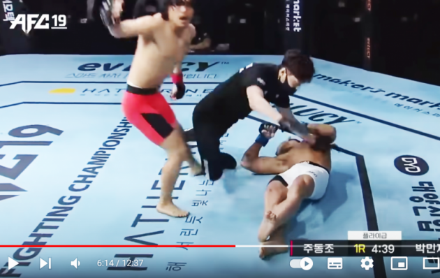 韓国無敗の新人が右ストレート一撃の20秒殺KO！失神相手は足が硬直状態で伸び切る=韓国AFC - eFight【イーファイト】格闘技情報を毎日配信！