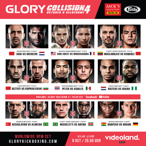 【テレビ・配信】10.9『GLORY COLLISION 4』バダ・ハリvsアリスター・オーフレイムほか生中継、放送、配信情報 - eFight【イーファイト】格闘技情報を毎日配信！