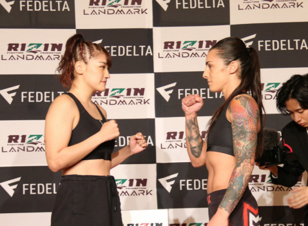 【RIZIN】RENAが2kg増量で計量パス！対するクレアは”浮き出る”割れた腹筋で仕上がりアピール - eFight【イーファイト】格闘技情報を毎日配信！