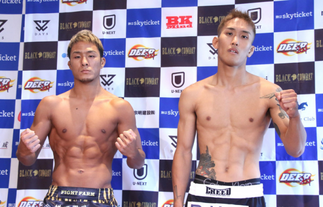 【DEEP】“バチバチ”のBLACK COMBAT 7対7対抗戦、安井飛馬vs.菅涼星ほか前日計量結果 - eFight【イーファイト】格闘技情報を毎日配信！