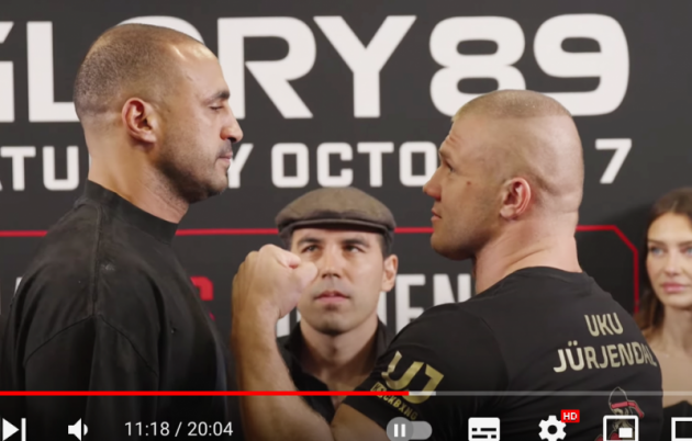 【GLORY】元K-1王者バダ・ハリ、復帰戦で計量パス、エストニア強豪とバチバチ睨み合い=10.8 - eFight【イーファイト】格闘技情報を毎日配信！