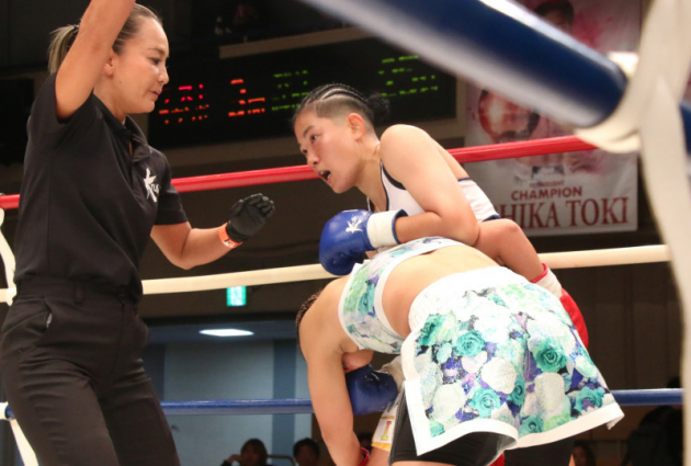 【Krush】“無敗”池内紀子、悶絶ボディ打ちで真優にダウン奪う完勝！トーナメント決勝へ - eFight【イーファイト】格闘技情報を毎日配信！