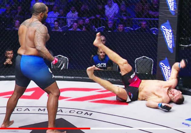 100kg超の巨漢が豪快に吹っ飛ぶ！元ヘビー級王者が豪腕パンチで20秒殺KO＝ロシアACA - eFight【イーファイト】格闘技情報を毎日配信！