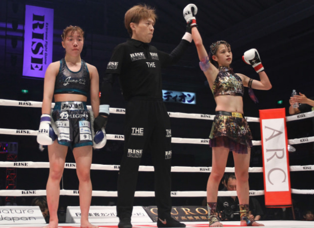 【RISE】山﨑愛琉がデビュー戦で上田樹那に勝利 - eFight【イーファイト】格闘技情報を毎日配信！