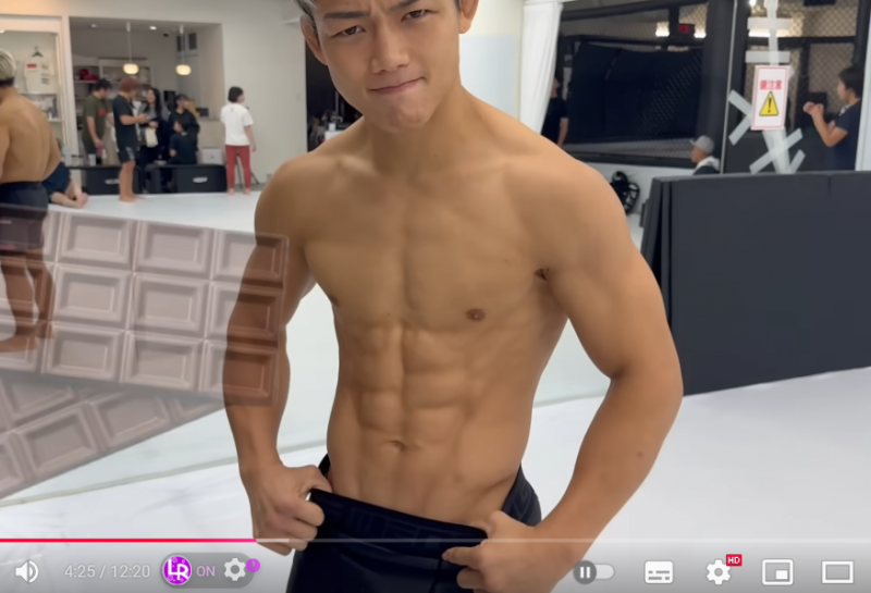 正に板チョコだ（ヒロヤのYouTubeより） - eFight【イーファイト】格闘技情報を毎日配信！