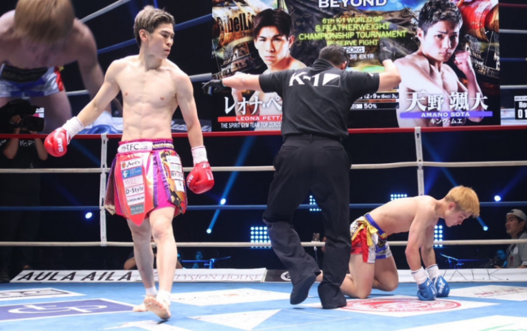 【K-1】レオナ・ペタスが石の拳で制裁KO！体重超過の天野颯大を2度倒しリザーブ権獲得 - eFight【イーファイト】格闘技情報を毎日配信！